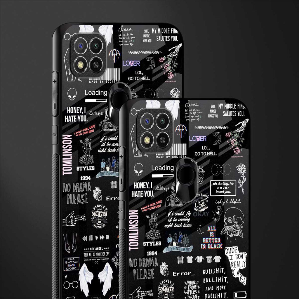 All Is Better In Black Phone Cover for Poco C31 | Glass Case ...