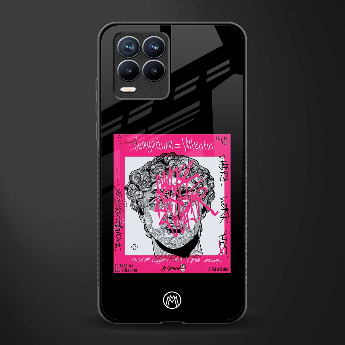 Scribbled David Michelangelo Phone Cover for Realme 8 Pro | Glass Case ...
